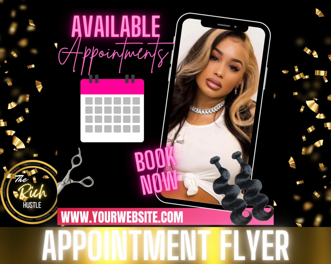 Hair Flyer | Hair Appointment Flyer | Hair Flyer Template | Booking ...