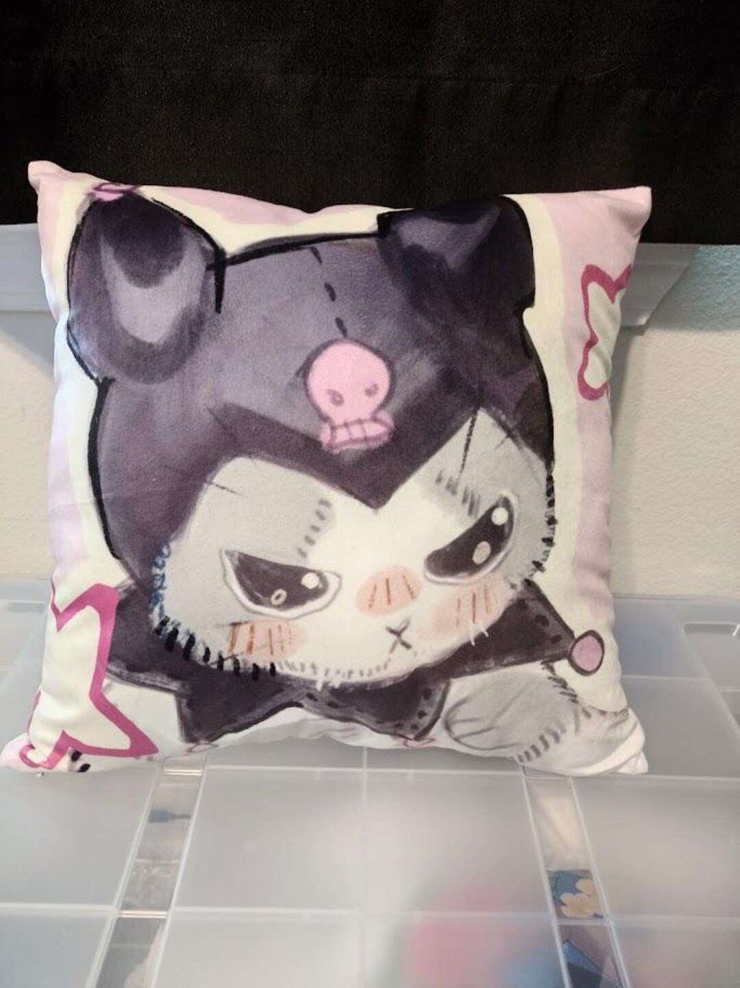 Grumpy Kitty Kuromi Plush Pillow - Etsy