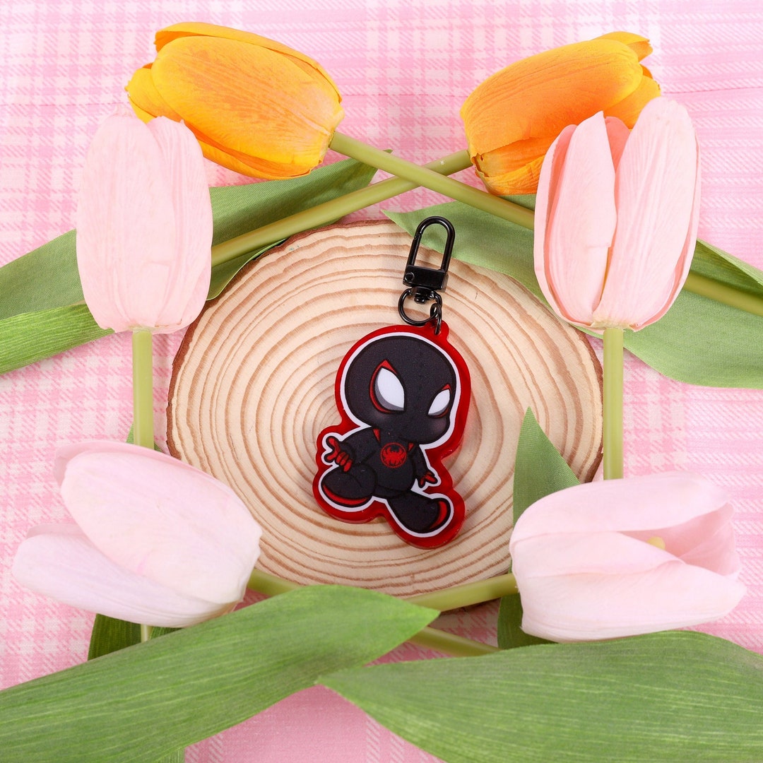 Miles Morales Keychain | Spiderverse - Etsy