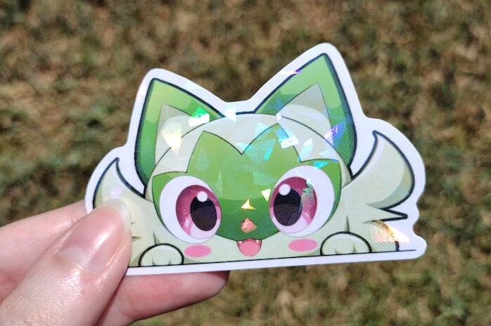 Sprigatito Poke Cat Sticker 3 Inch - Etsy