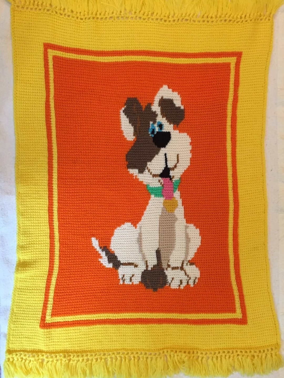 CUSTOM Puppy Dog Crochet Afghan Baby and Children's Blanket 2-3 WEEKS ...