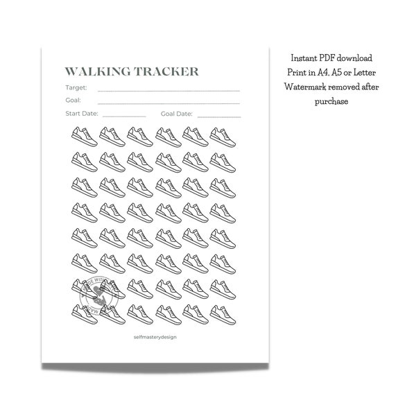 Walking Log Template - Etsy