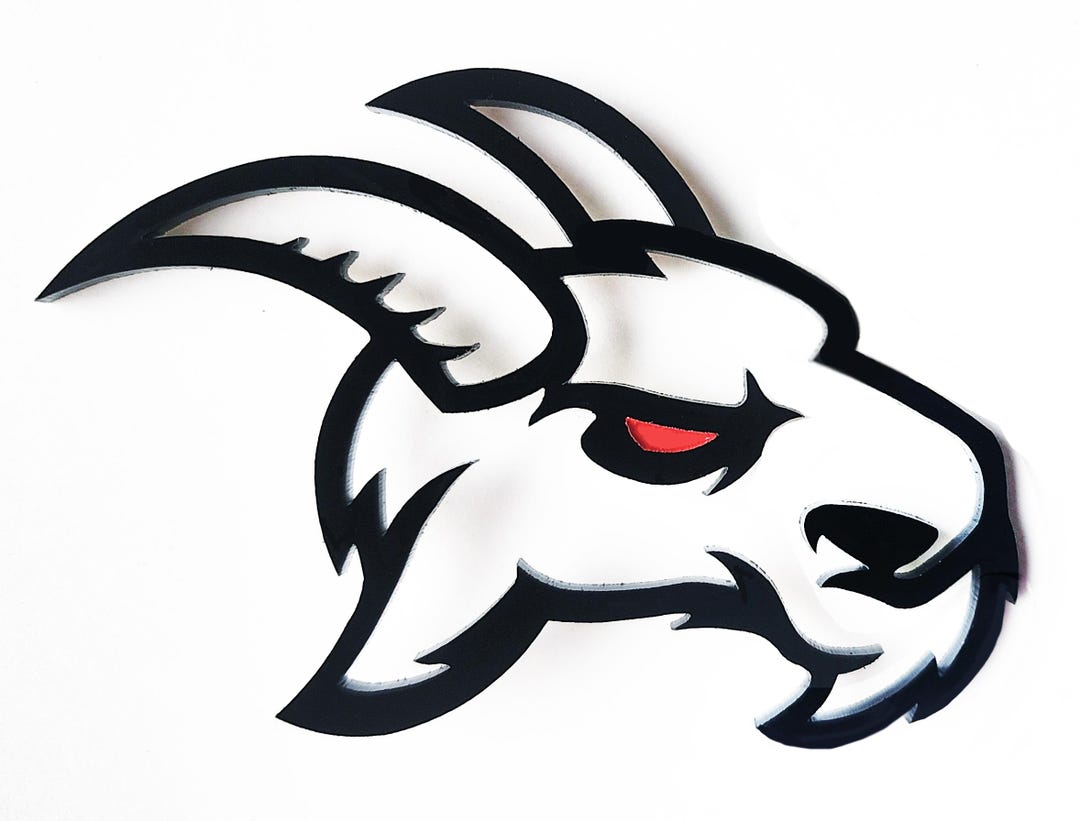 2x Fender Emblem Logo Badge Angry Goat Ram Hellram Redeye for Car Truck ...