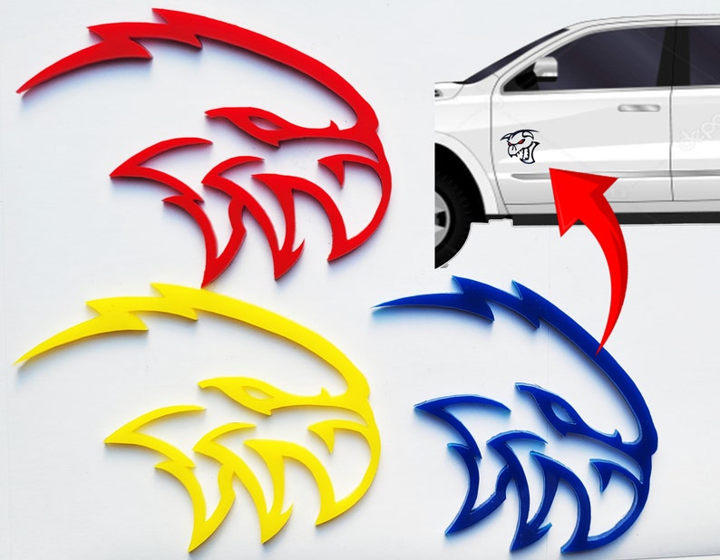 2x Hawk Bird Hellhawk Emblem Logo for Grand Cherokee Trackhawk SRT - Etsy