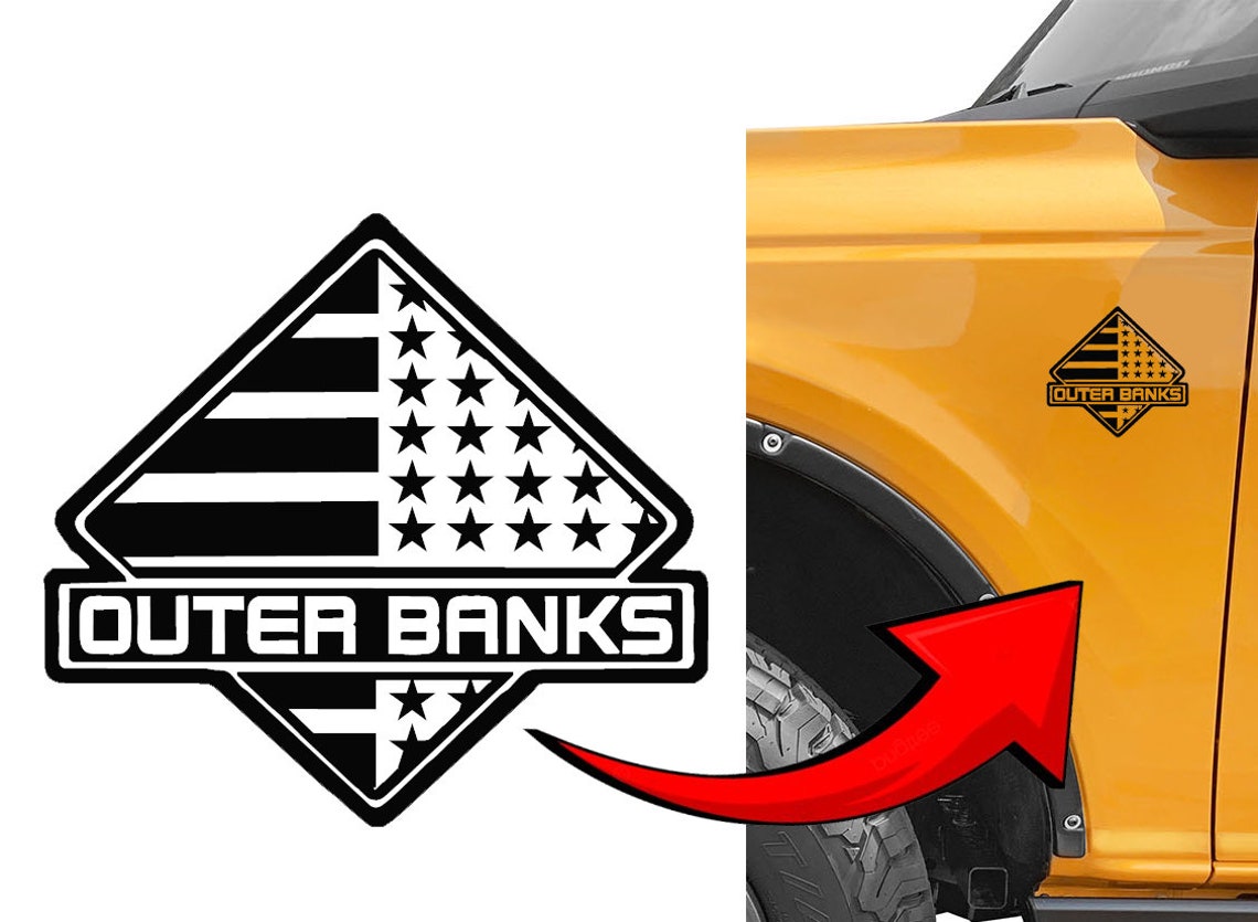 Fender Tailgate Outer Banks Logo Decal Vinyl Sticker for Ford Bronco - Etsy