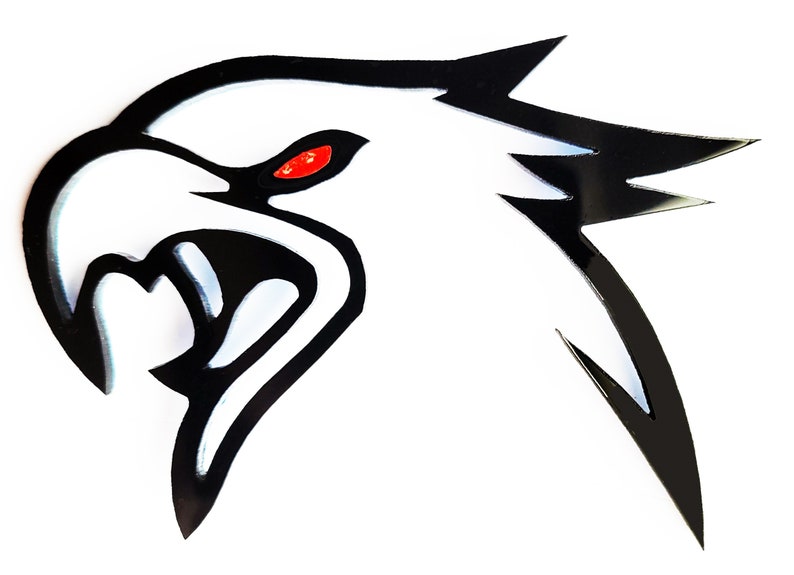2x Hawk Bird Hellhawk Redeye Emblem Logo for Jeep Grand Cherokee ...