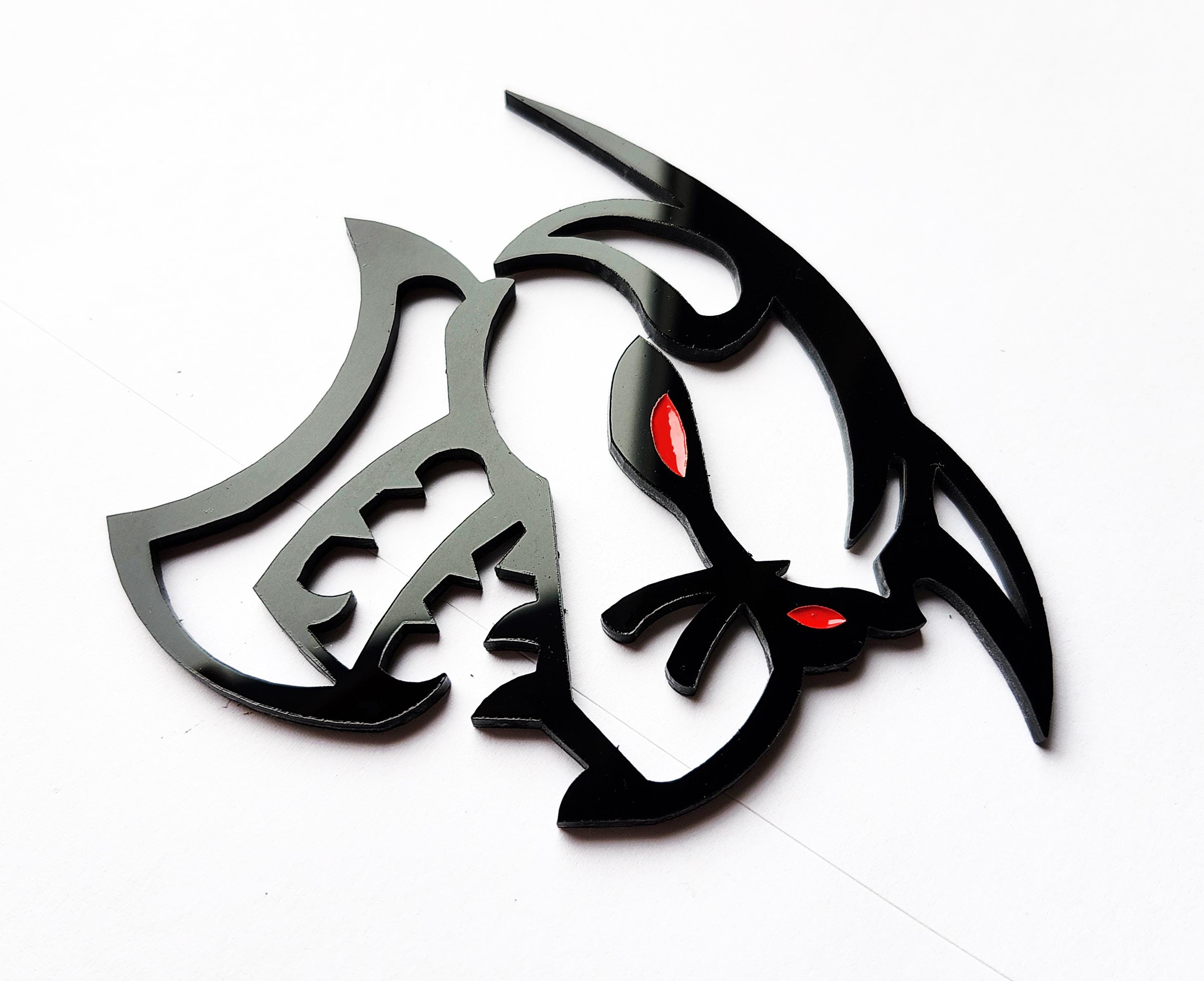 2x Demoncat Ghoul Redeye Logo Emblem Badge for Challenger Charger ...