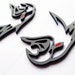 2x Hawk Bird Hellhawk Redeye Emblem Logo for Jeep Grand Cherokee ...