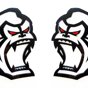 2x Gorilla Ape Redeye Monkey Fender Emblems Badges Logos for Auto Car ...