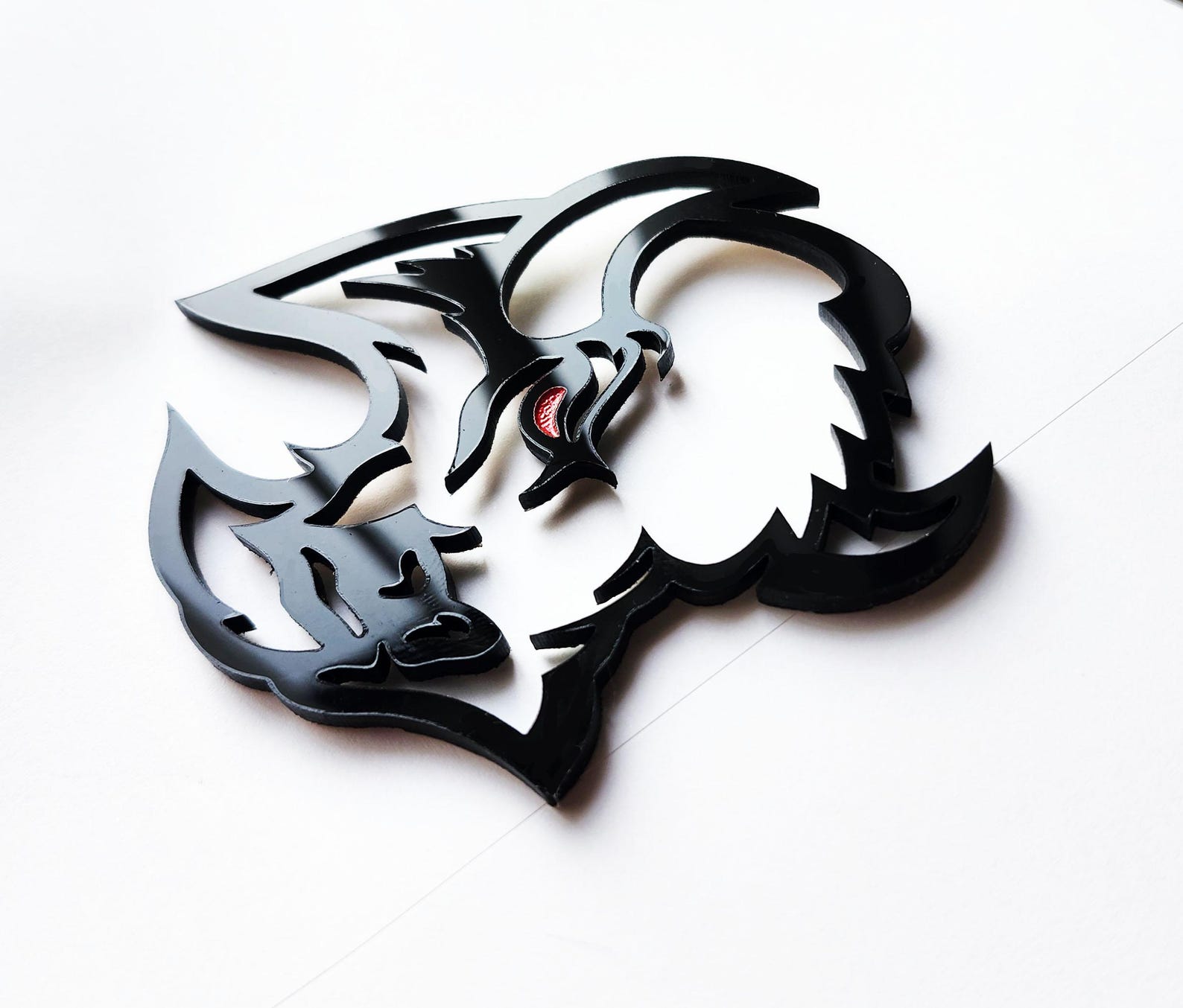 2x Fender Emblem Logo Badge Bull Cow Buffalo Ox Redeye for Car Auto ...