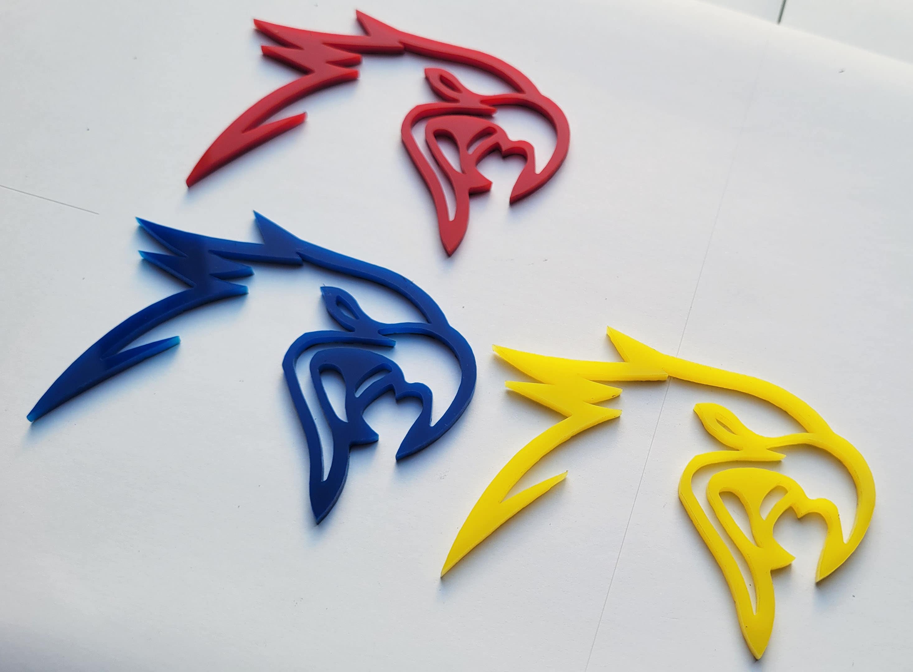 2x Hawk Bird Hellhawk Emblem Logo for Jeep Grand Cherokee Trackhawk SRT ...