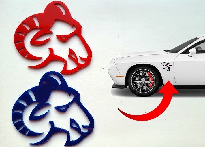 2X Demon Ram Hellram Emblem Badge for Dodge RAM 1500 2500 TRX - Etsy