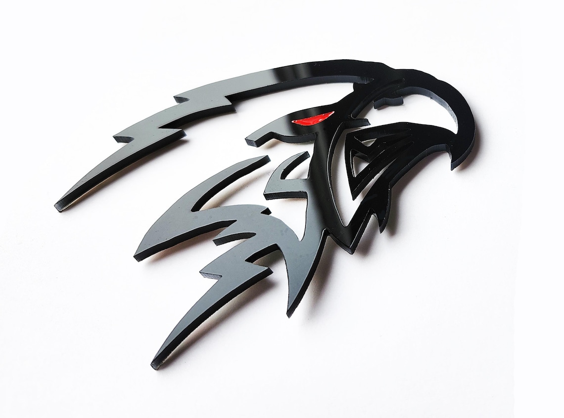 2x Hawk Bird Hellhawk Redeye Emblem Logo for Grand Cherokee Trackhawk ...