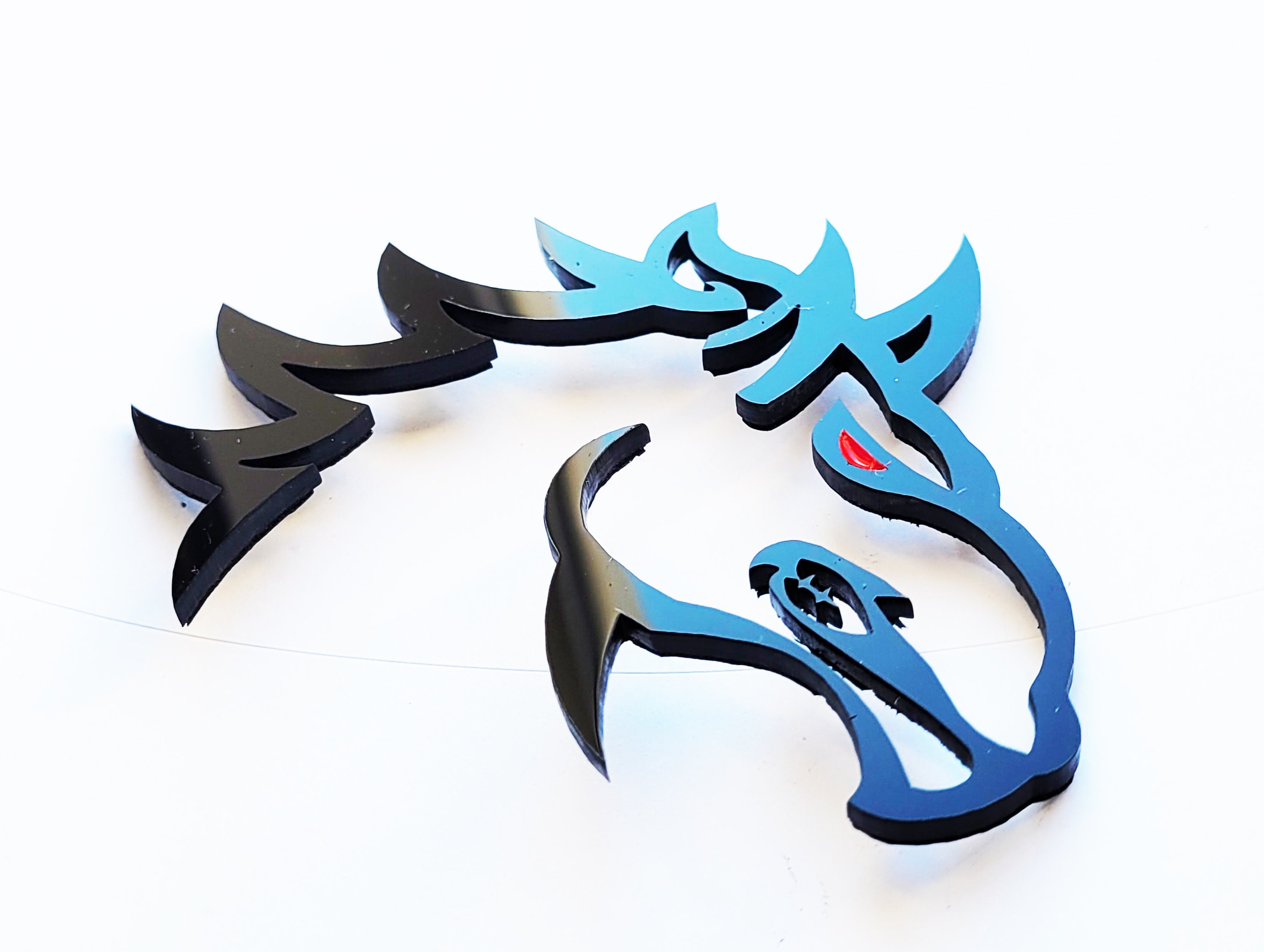 2x Fender Emblem Badges Horse Bronco Mustang Hellhorse for Car Truck ...