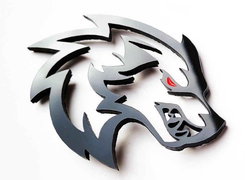2x Hellwolf Wolf Redeye Badge Logo Emblem for Car Auto Fender Trunk ...