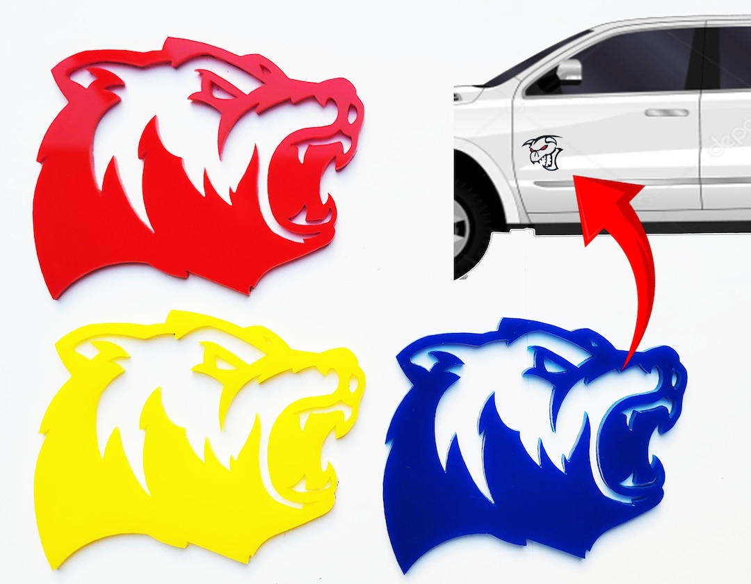 2x Hellbear Bear Badge Logo Emblem for Dodge SRT RAM TRX Ford Chevy ...