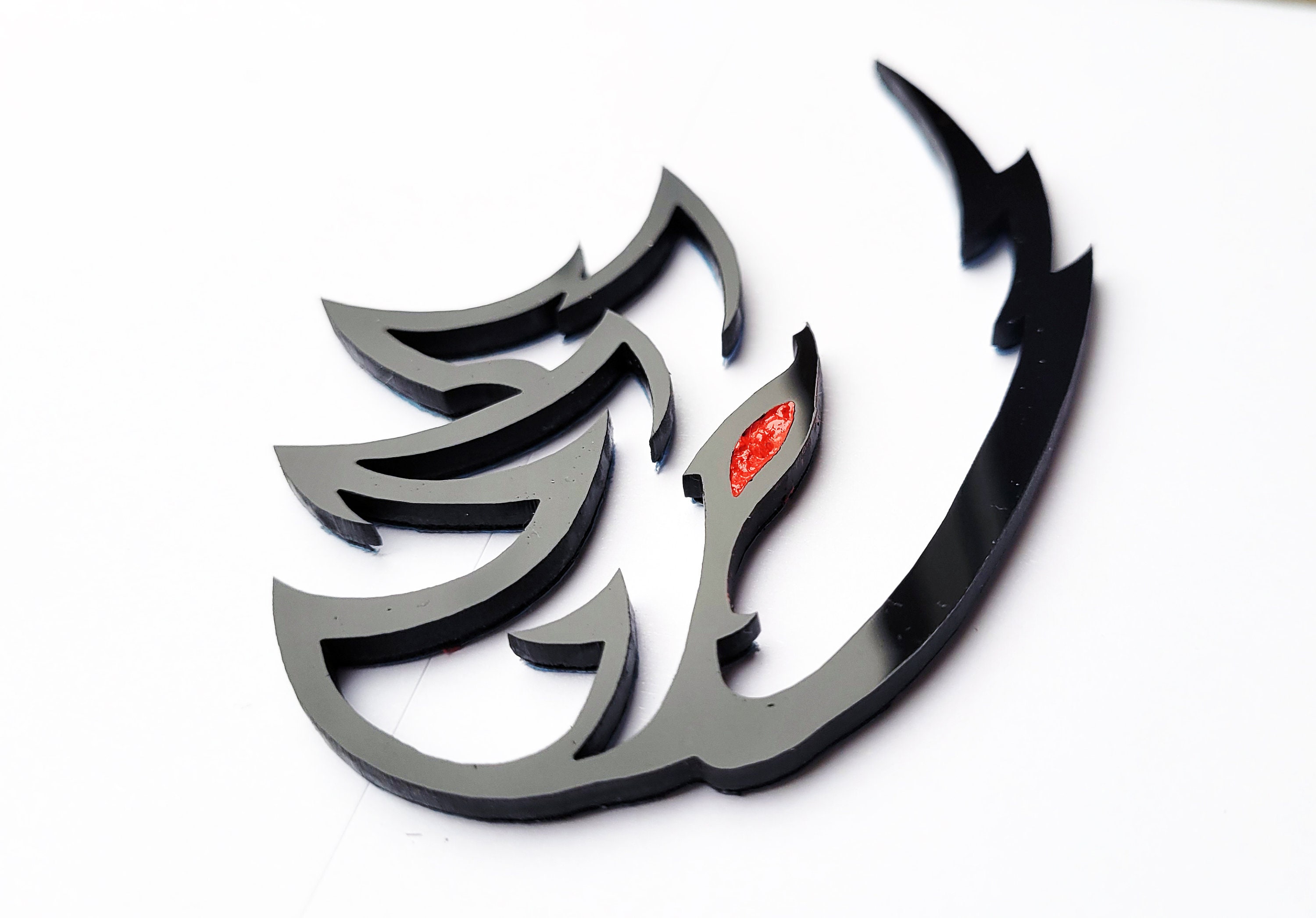 2x Hawk Bird Hellhawk Redeye Emblem Logo for Grand Cherokee Trackhawk ...