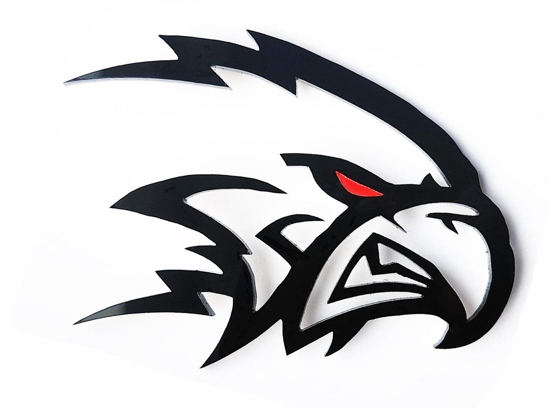 2x Hawk Bird Hellhawk Redeye Emblem Logo for Grand Cherokee Trackhawk ...