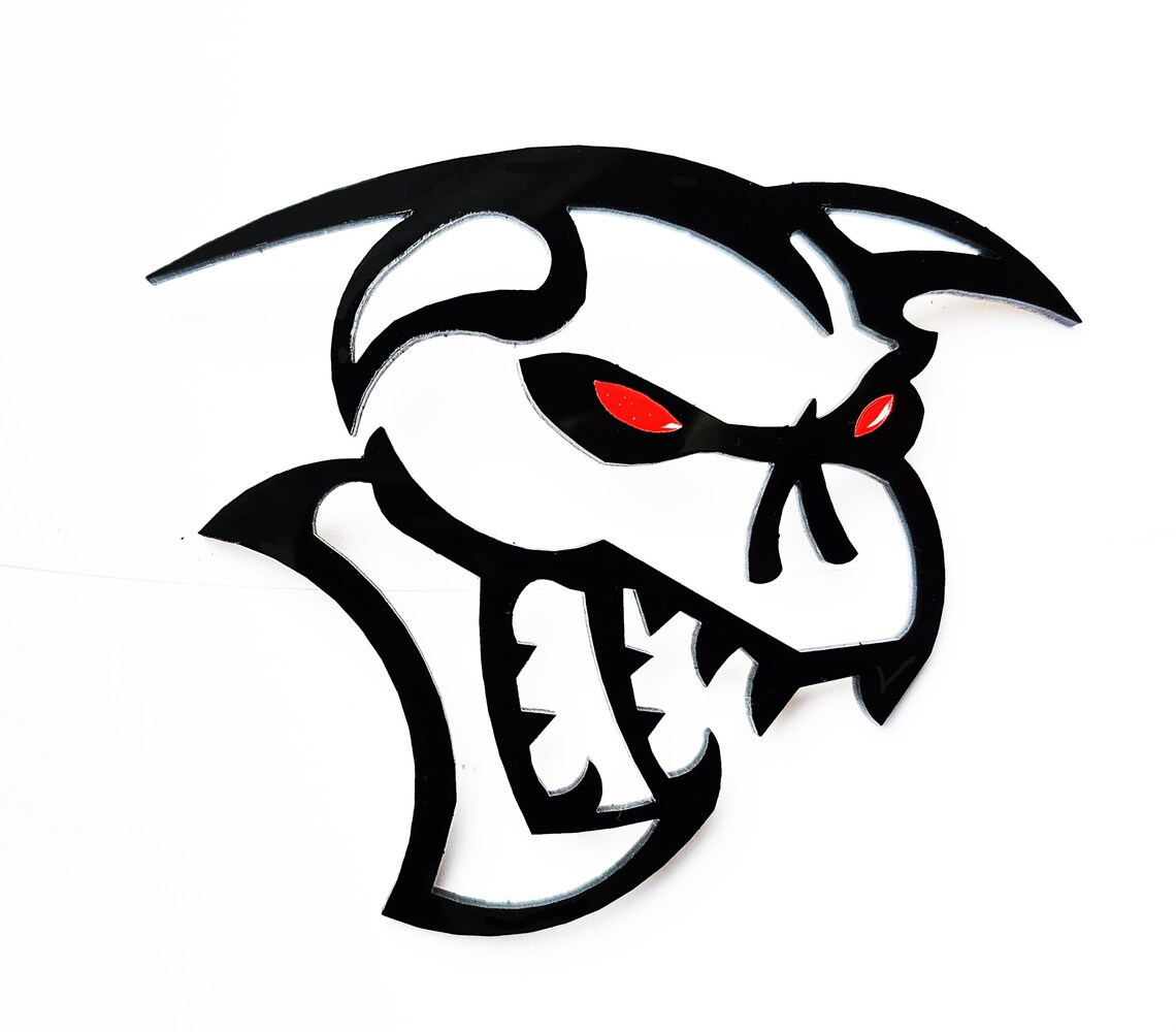 2x Demoncat Ghoul Redeye Logo Emblem Badge for Challenger Charger ...