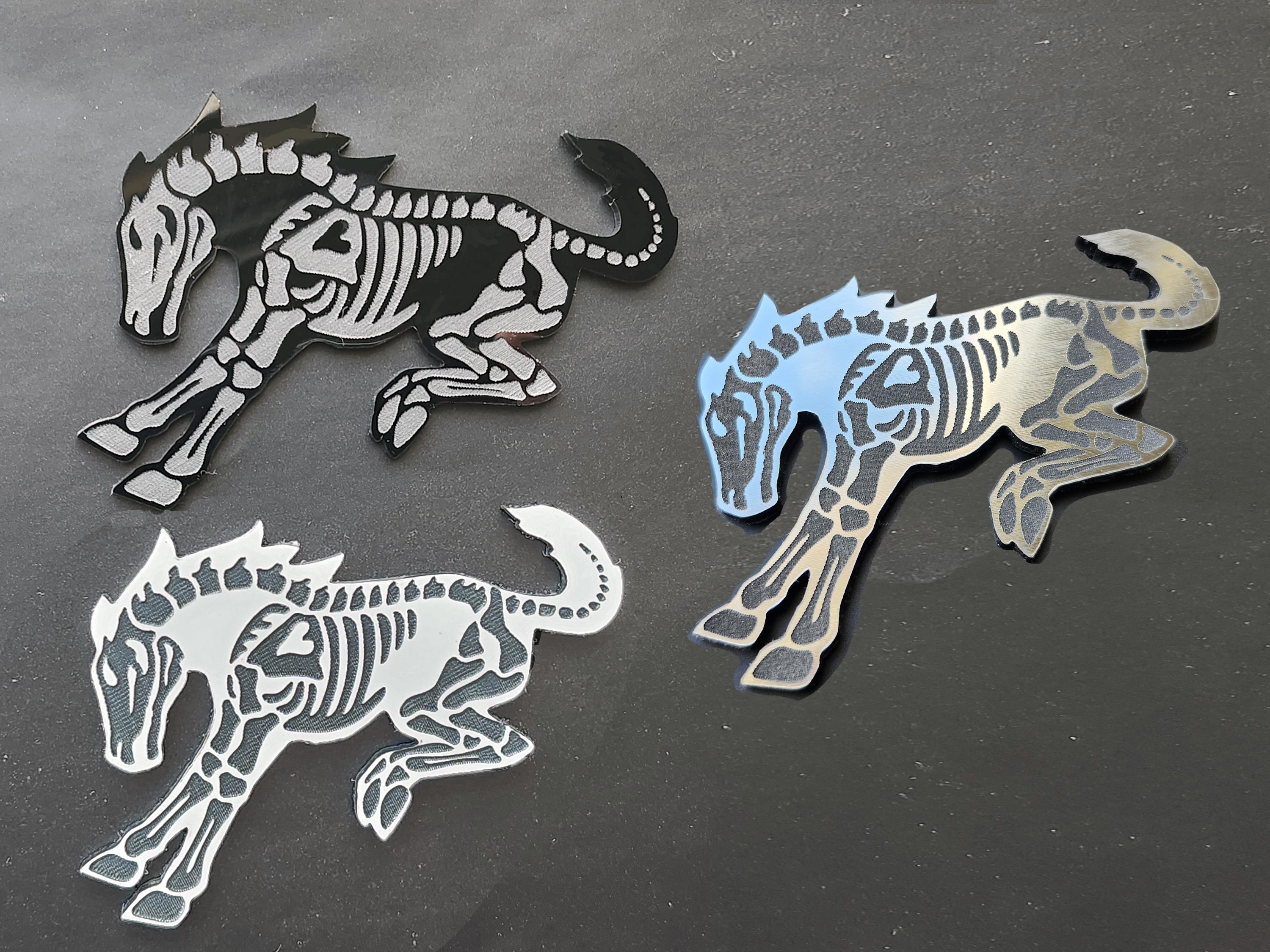Skeleton Mustang Logo Buy 3D Mustang Running Horse Emblem Premium