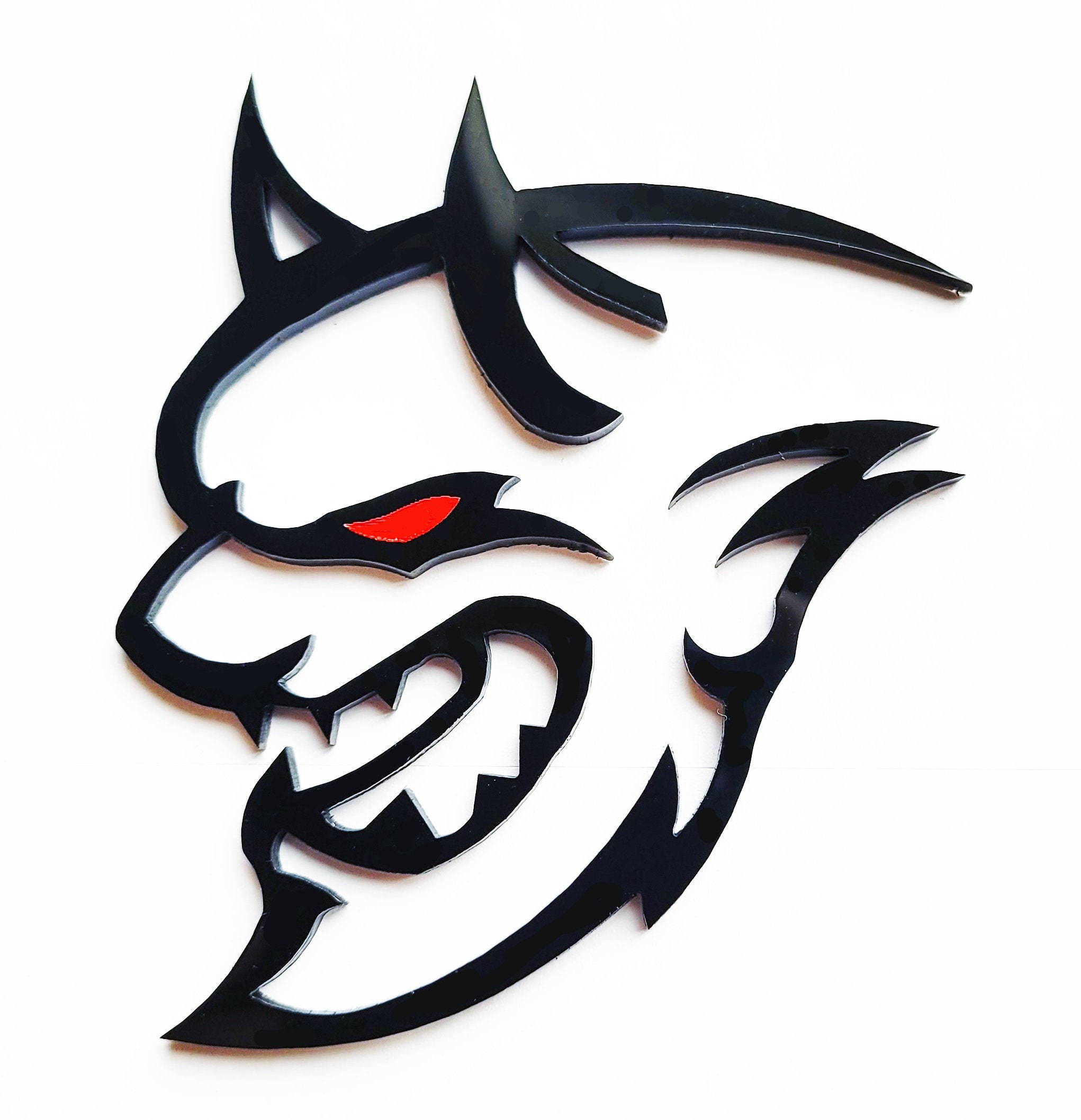 2x Demon Redeye Emblem Badge for Dodge Charger Challenger Hellcat SRT ...