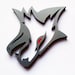 2x Hellfox Fox Redeye Badge Logo Emblem for Car Auto Fender Trunk Hood ...