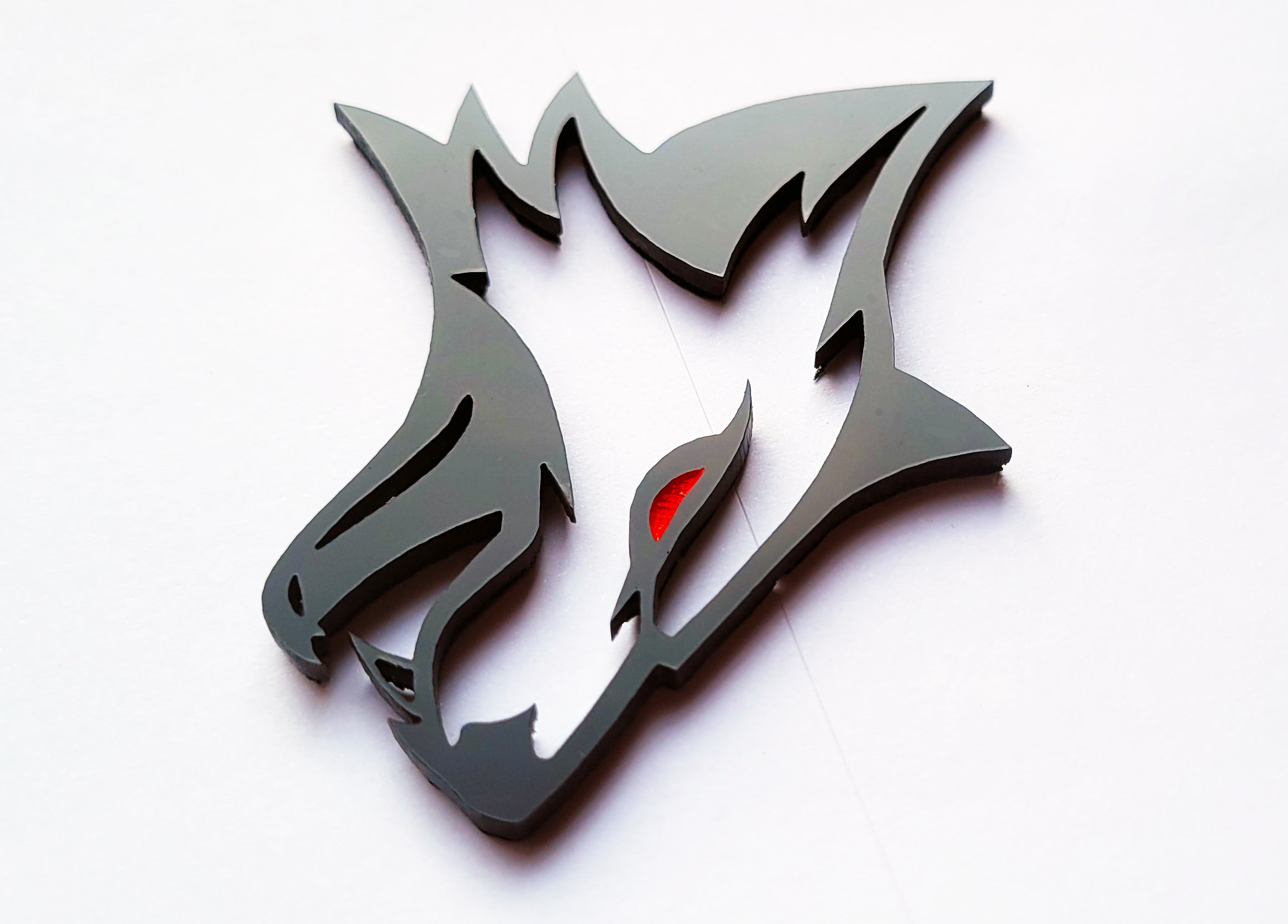 2x Hellfox Fox Redeye Badge Logo Emblem for Car Auto Fender Trunk Hood ...