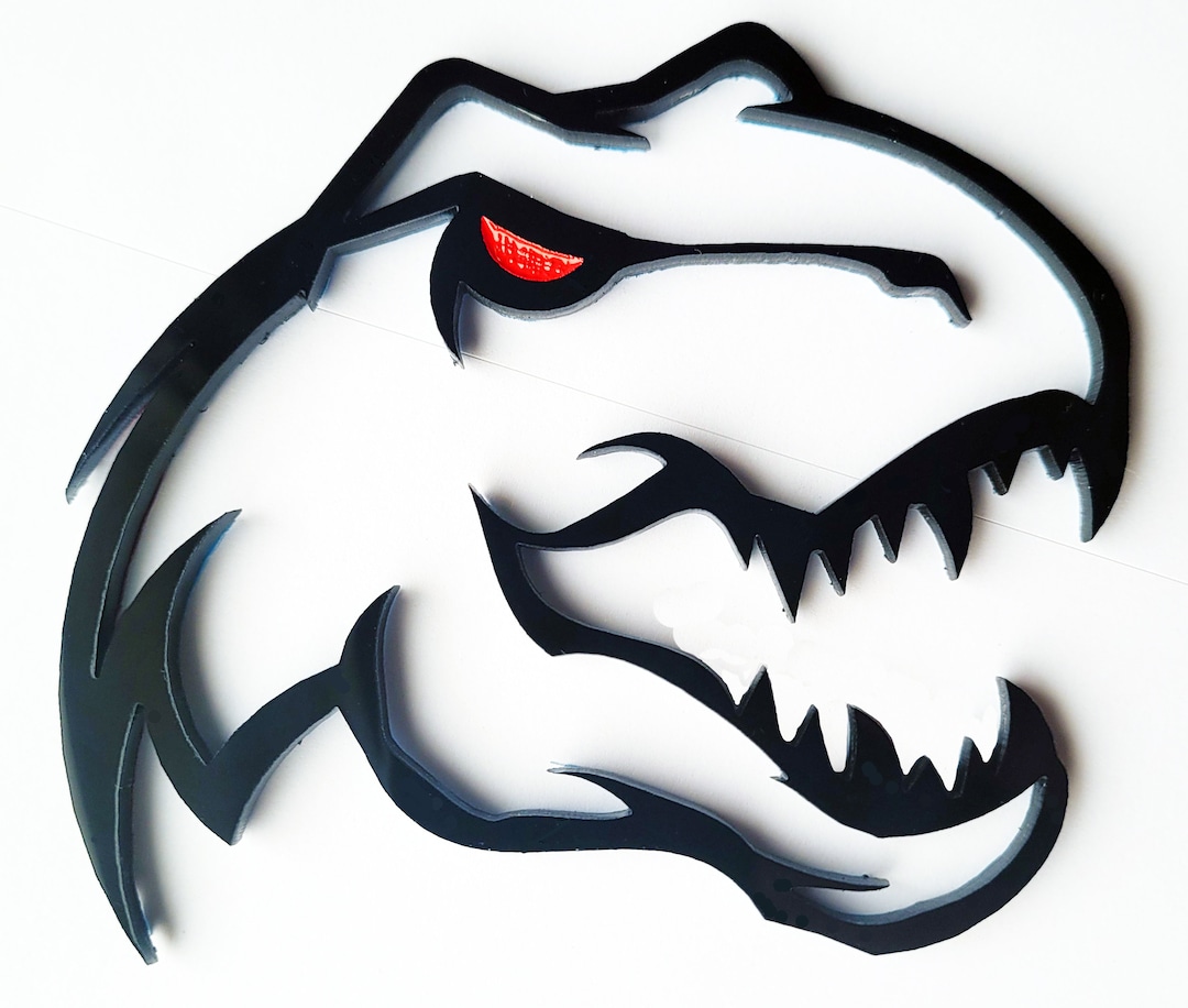 2x Dinosaur T-rex TRX Redeye Emblem for Dodge Ram Logo 1500 2500 3500 ...