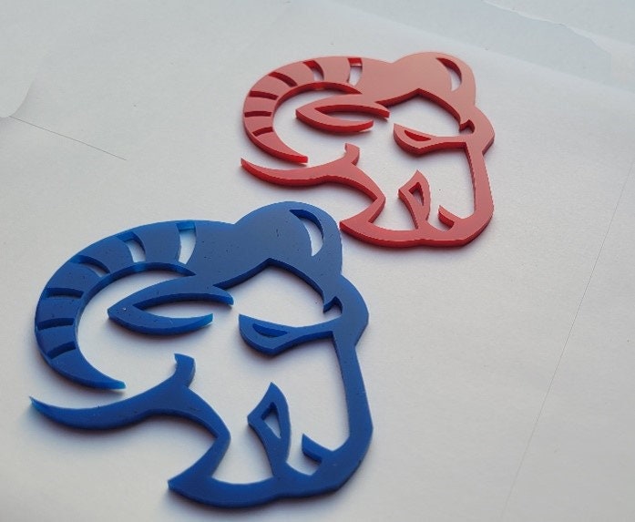 2X Demon Ram Hellram Emblem Badge for Dodge RAM 1500 2500 TRX - Etsy