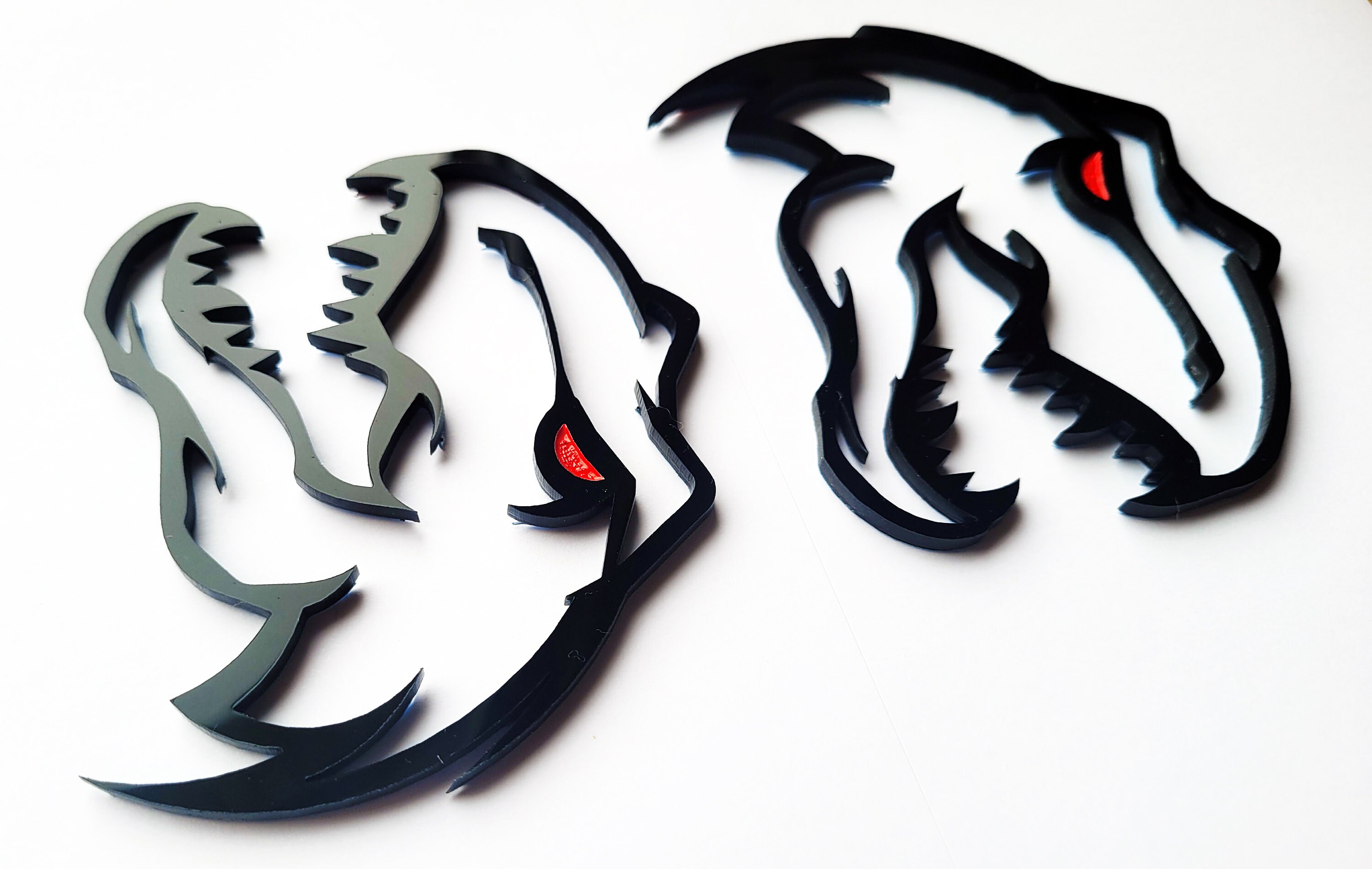 2x Dinosaur T-rex TRX Redeye Emblem for Dodge Ram Logo 1500 2500 3500 ...