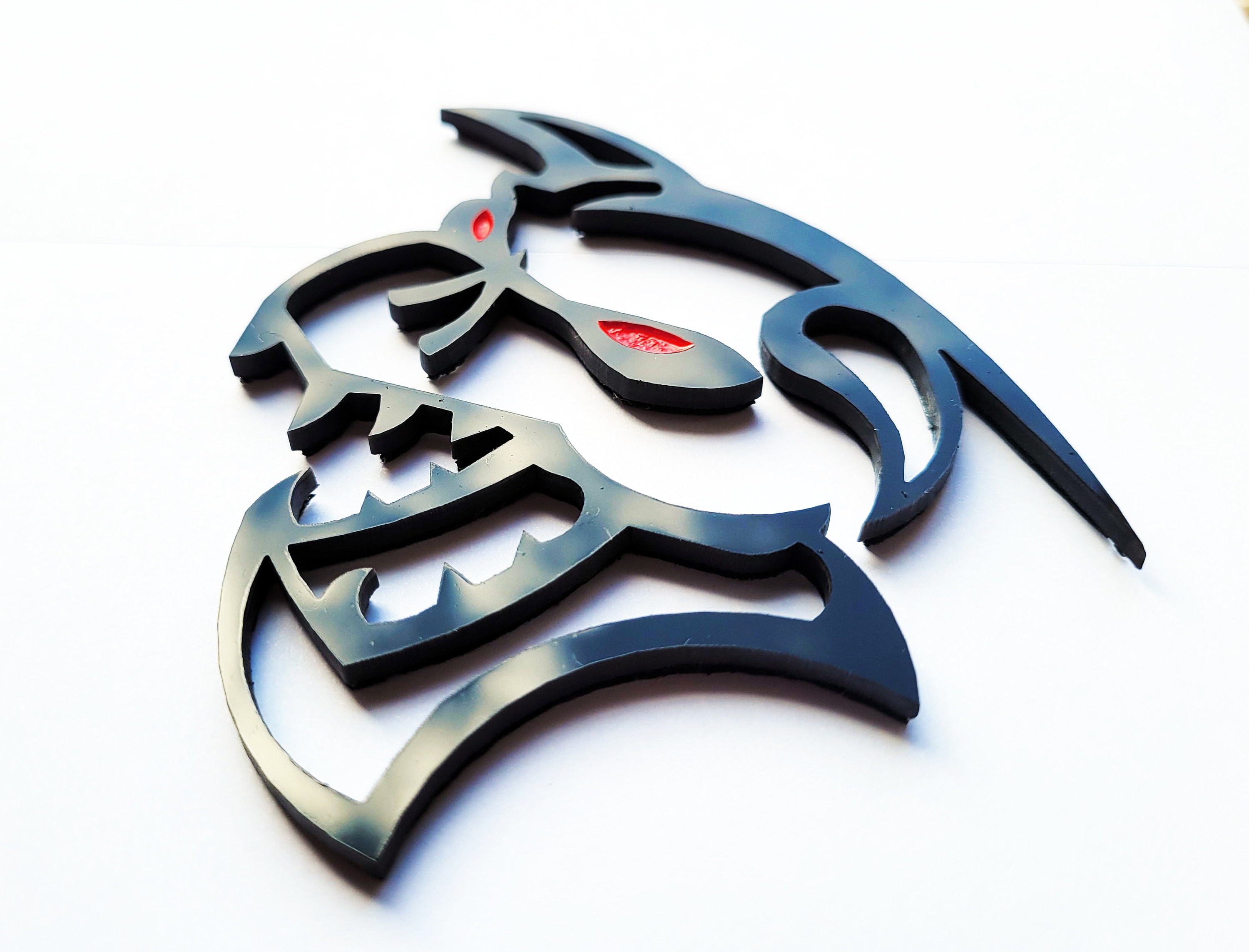 2x Demoncat Ghoul Logo Emblem Badge for Challenger Charger Hellcat ...