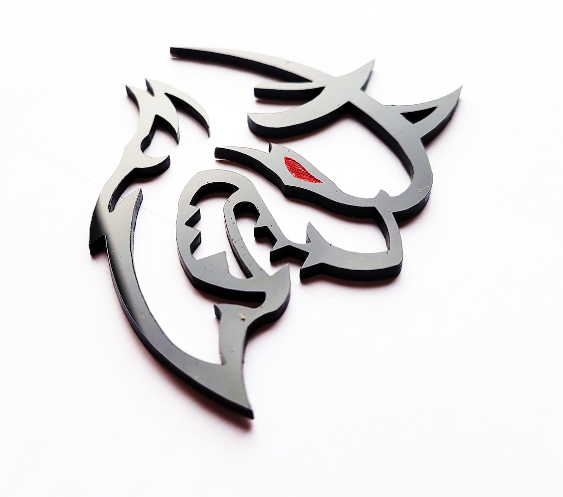 2x Demon Redeye Emblem Badge for Dodge Charger Challenger Hellcat SRT ...