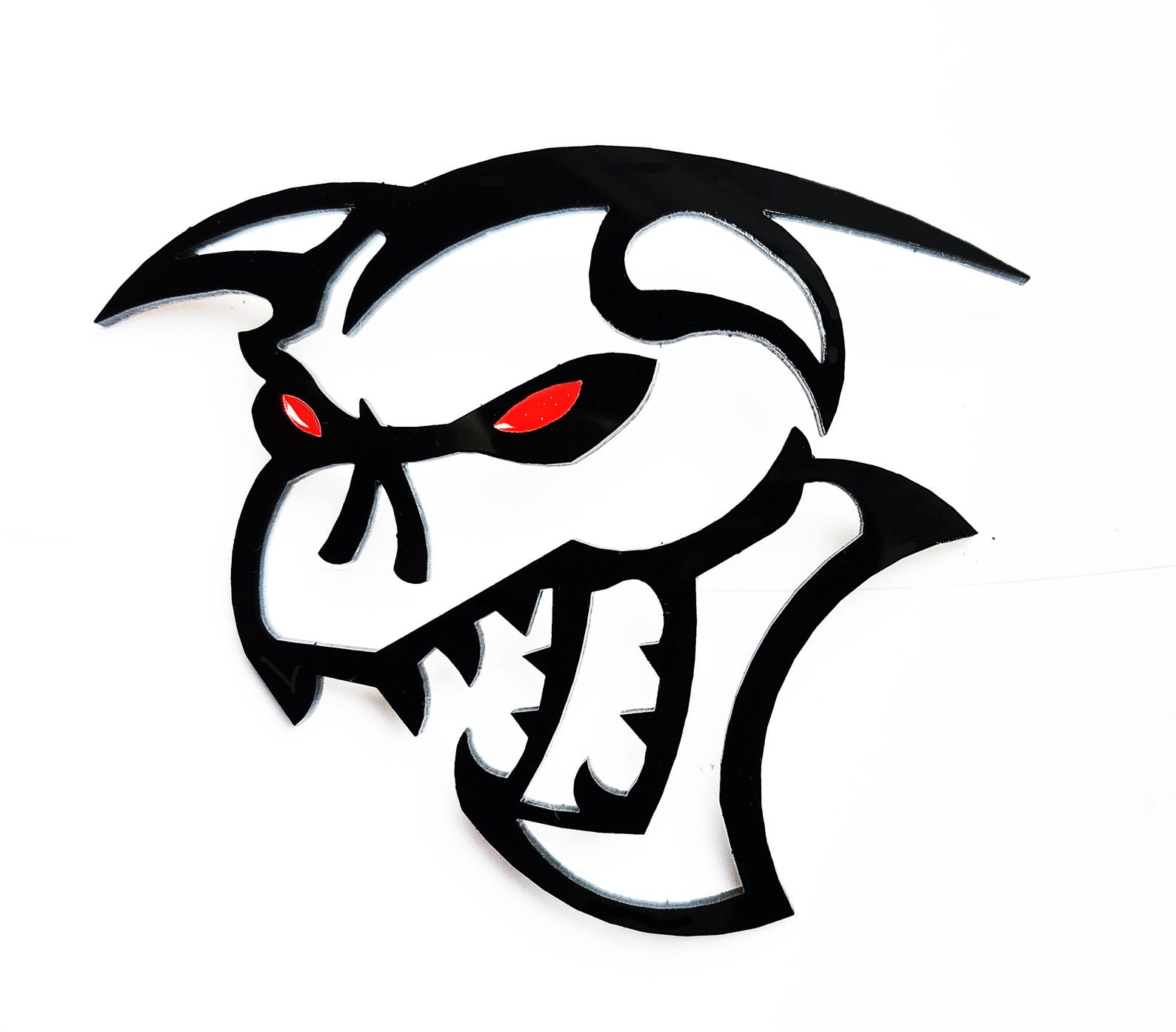 2x Demoncat Ghoul Redeye Logo Emblem Badge for Challenger Charger ...