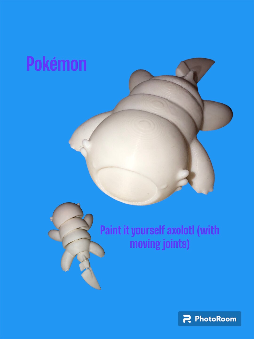 Axolotl Pokémon Available in White to Paint Yourself - Etsy