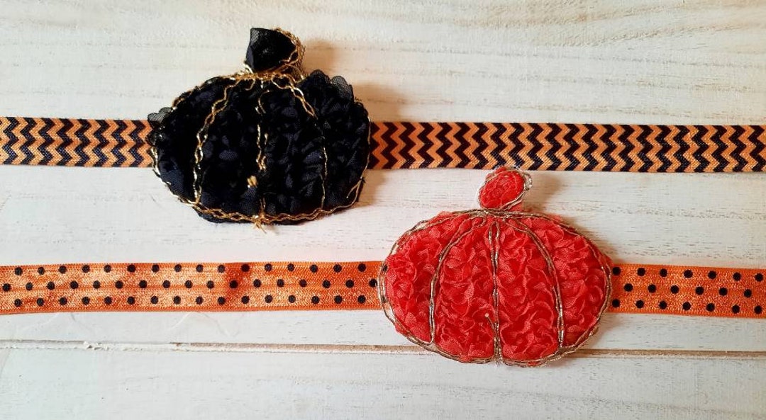 Pumpkin Cochlear Implant/hearing Aid Headband Bows - Etsy
