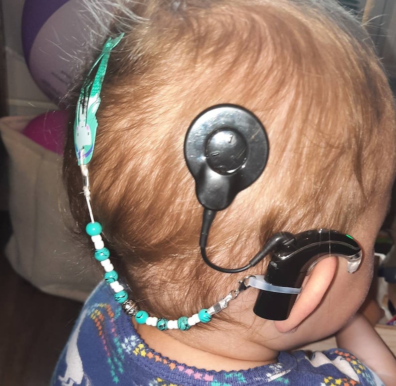 Purple, White, & Green Cochlear Implant/ Hearing Aid Anti-lost Hair ...