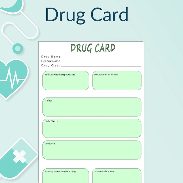Nursing Drug Cards - Etsy