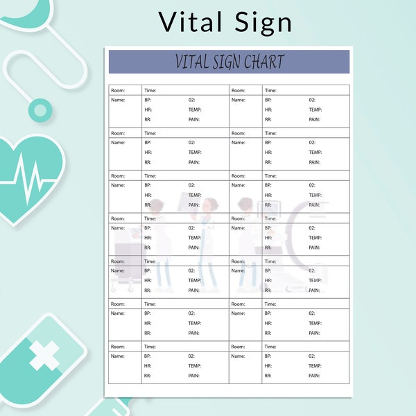 Printable Vital Sign Log - Etsy