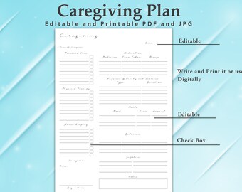 Caregiver Elderly Printable - Etsy