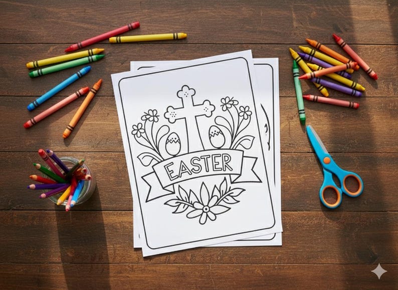 Religious Easter Coloring Pages Bundle #1 for Kids, 30 Pages - Instant ...