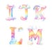 ABC Watercolor Rainbow Alphabet Letters Bundle, Watercolor Clip Art ...