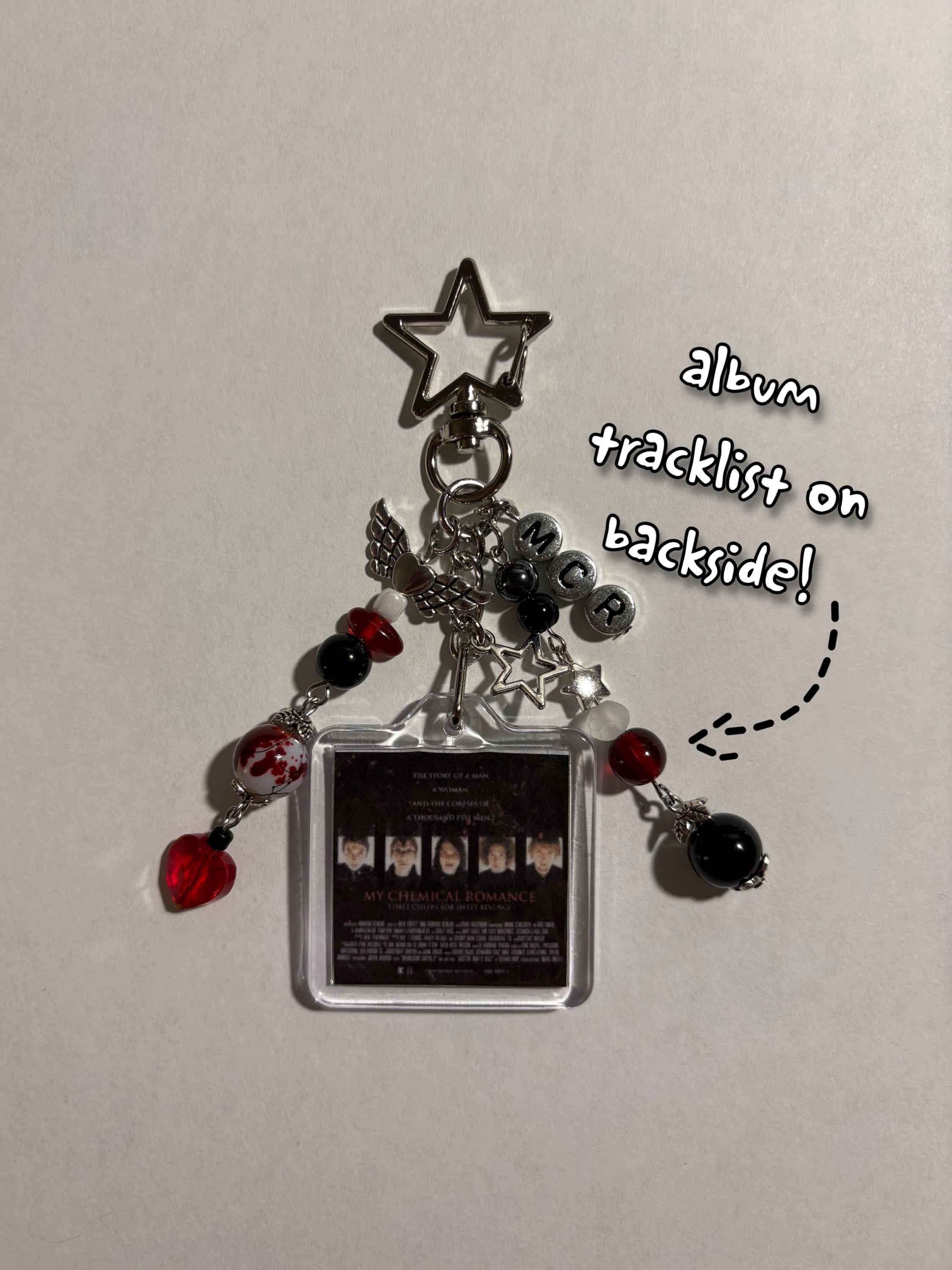 MCR - “three Cheers for Sweet Revenge” Beaded Album Keychain - Etsy