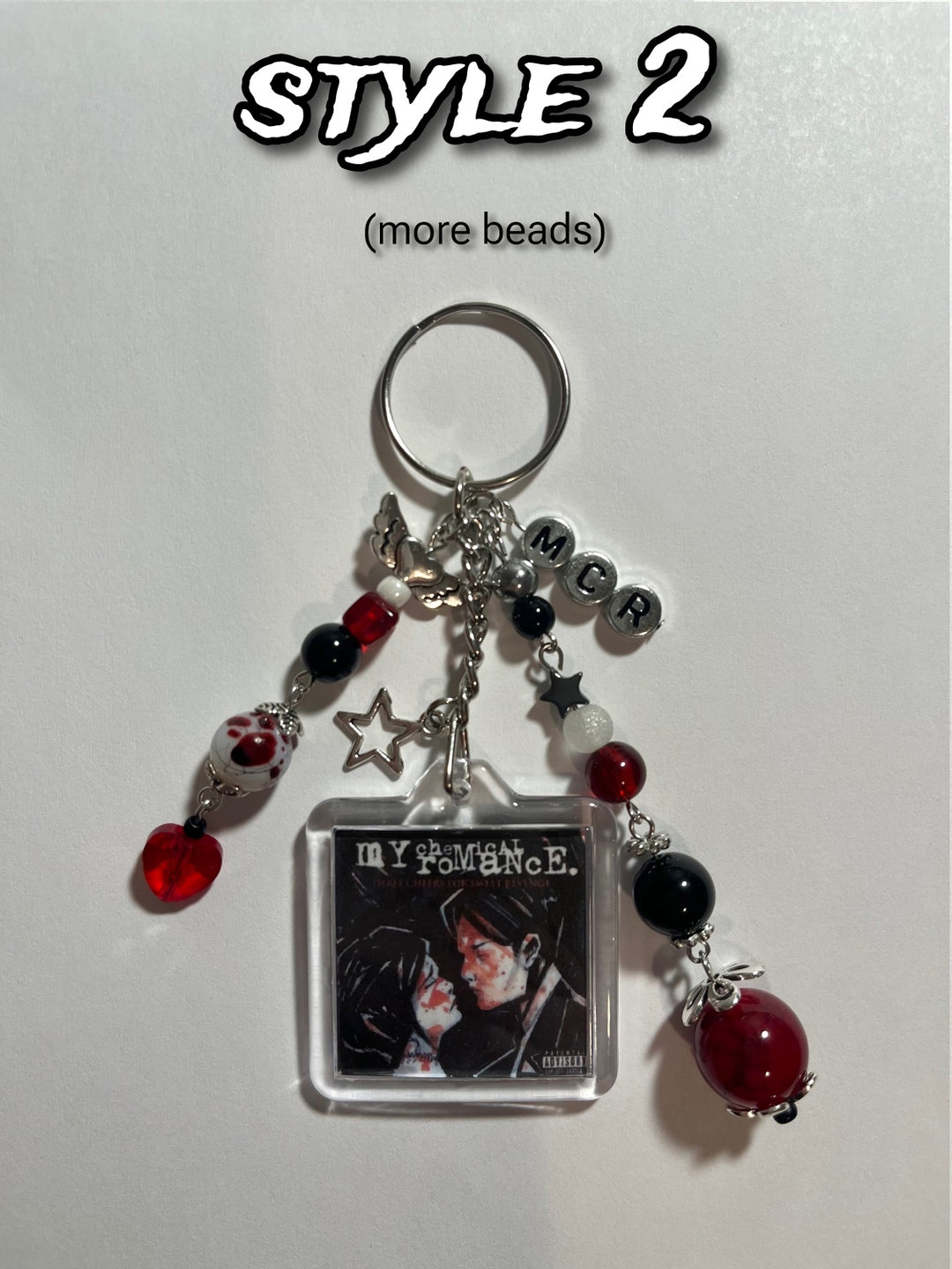 MCR - “three Cheers for Sweet Revenge” Beaded Album Keychain - Etsy