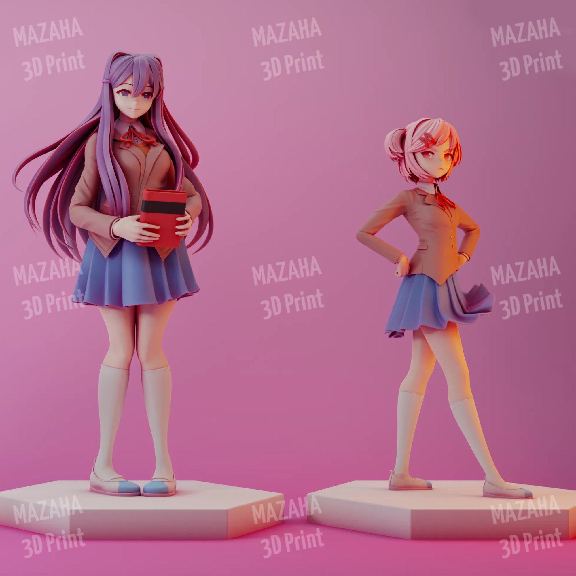 Doki Doki 3d Prints Stl File Etsy