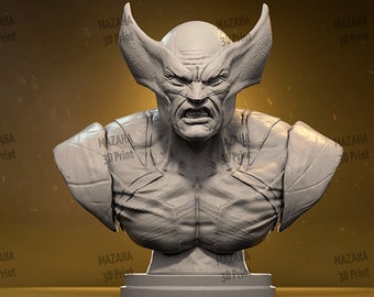 Wolverine 3d Bust Stl - Etsy