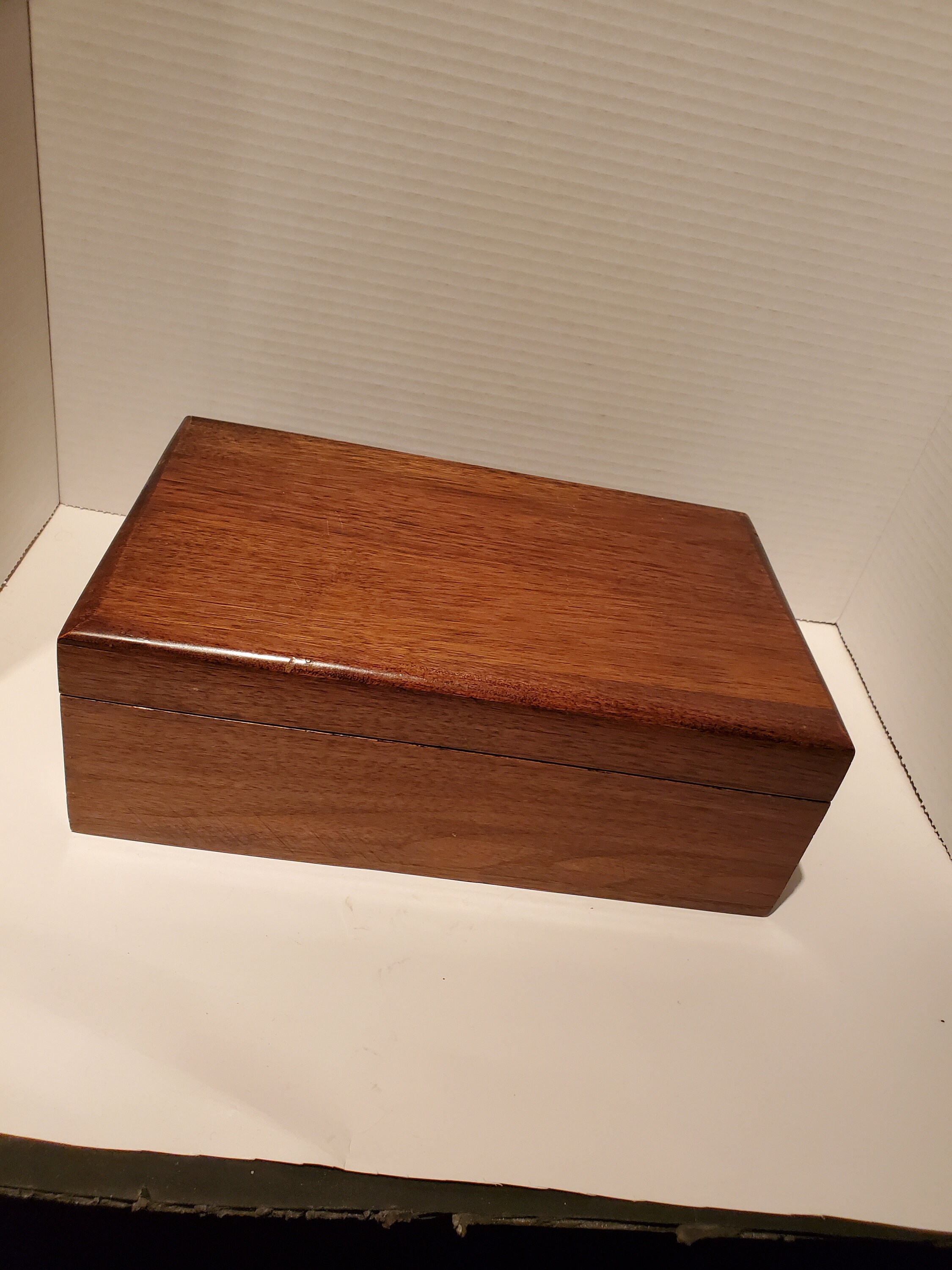 Antique Oak Box/old Wooden Box/stationery Cabinet/vintage Hinged Wood ...