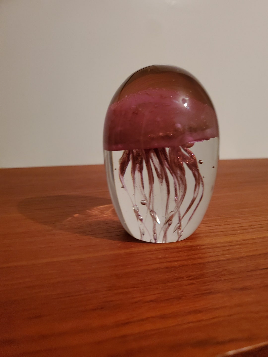 Dynasty Gallery/jellyfish Paperweight/glow in the Dark Glass - Etsy