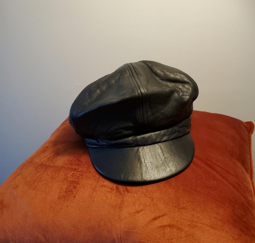 Vintage Crown Caps/peak Blinder Style/leather Cap/andy Capp Style ...