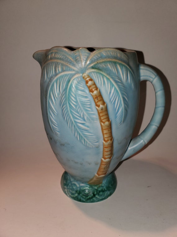 Drinkware Vintage Beswick Pitcher Celadon Colour With Stylized Flowers ...