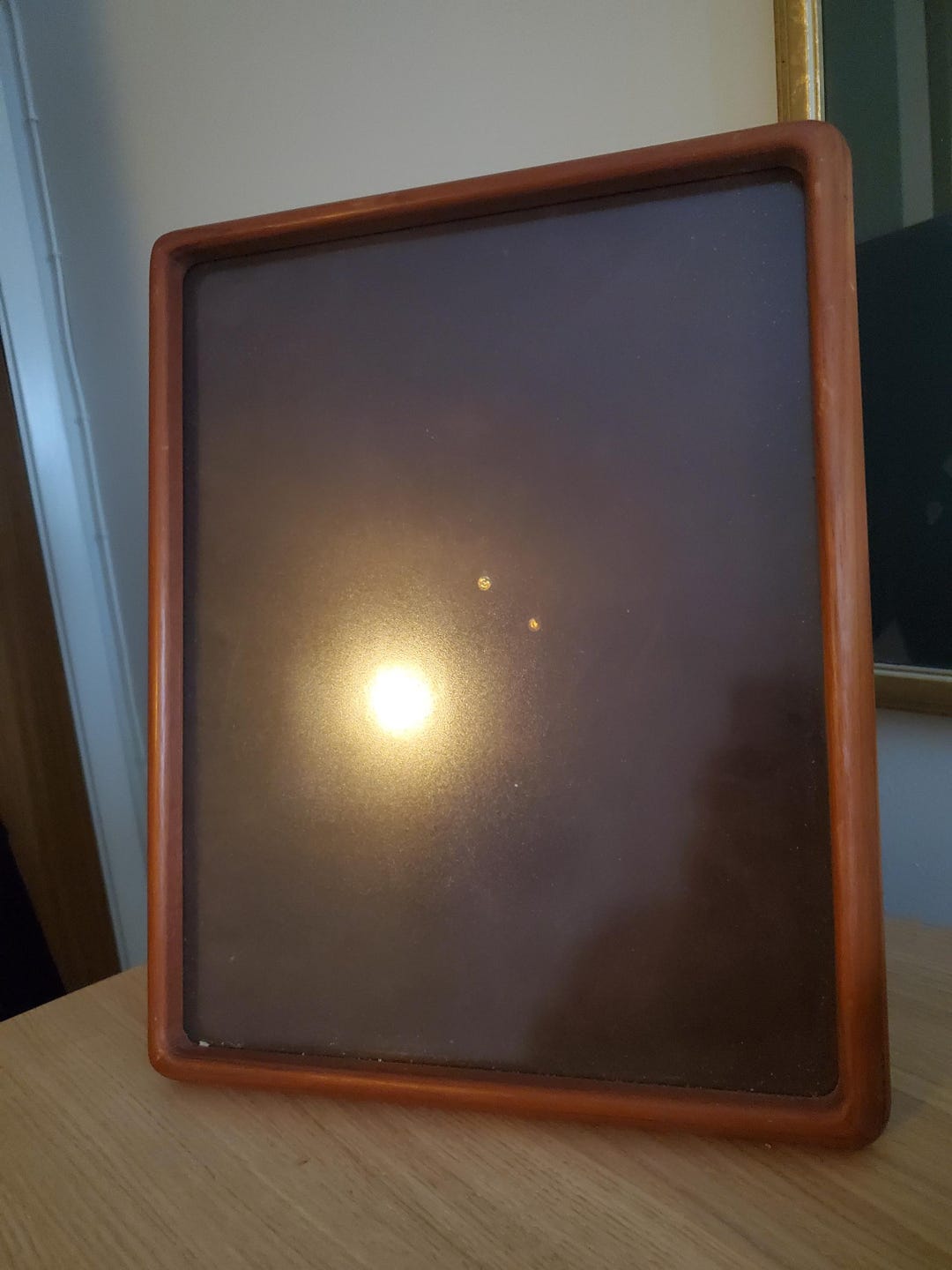 Lovely Midcentury Modern Teak/picture Frame/ Easel Stand/velvet Back ...